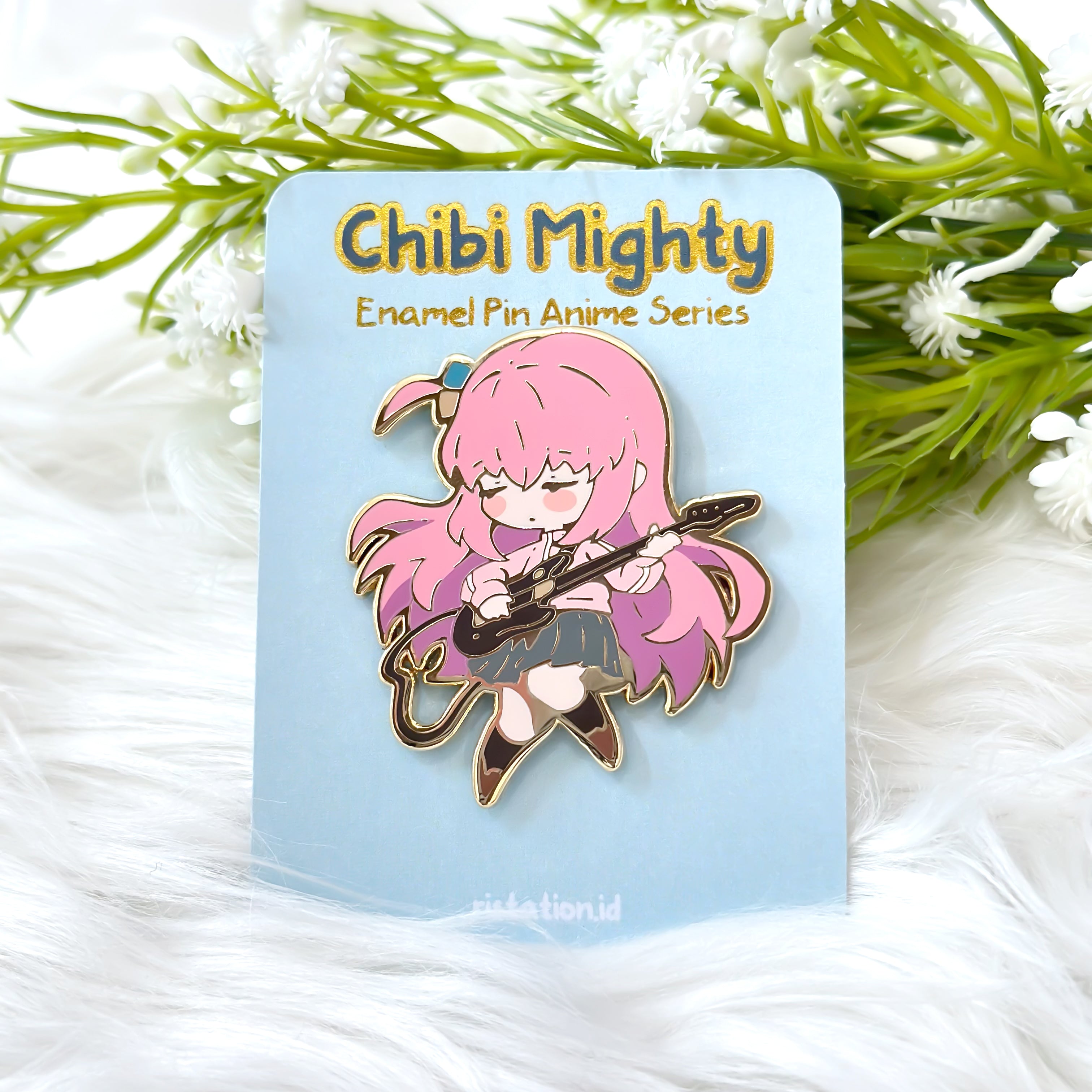 Anime Inspired Hard enamel Pin - Chibi Mighty Series - Girl The Rock ...